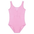 Lejafay Children Girls One Piece Leotards Sleeveless Sheer Mesh Ballet ...