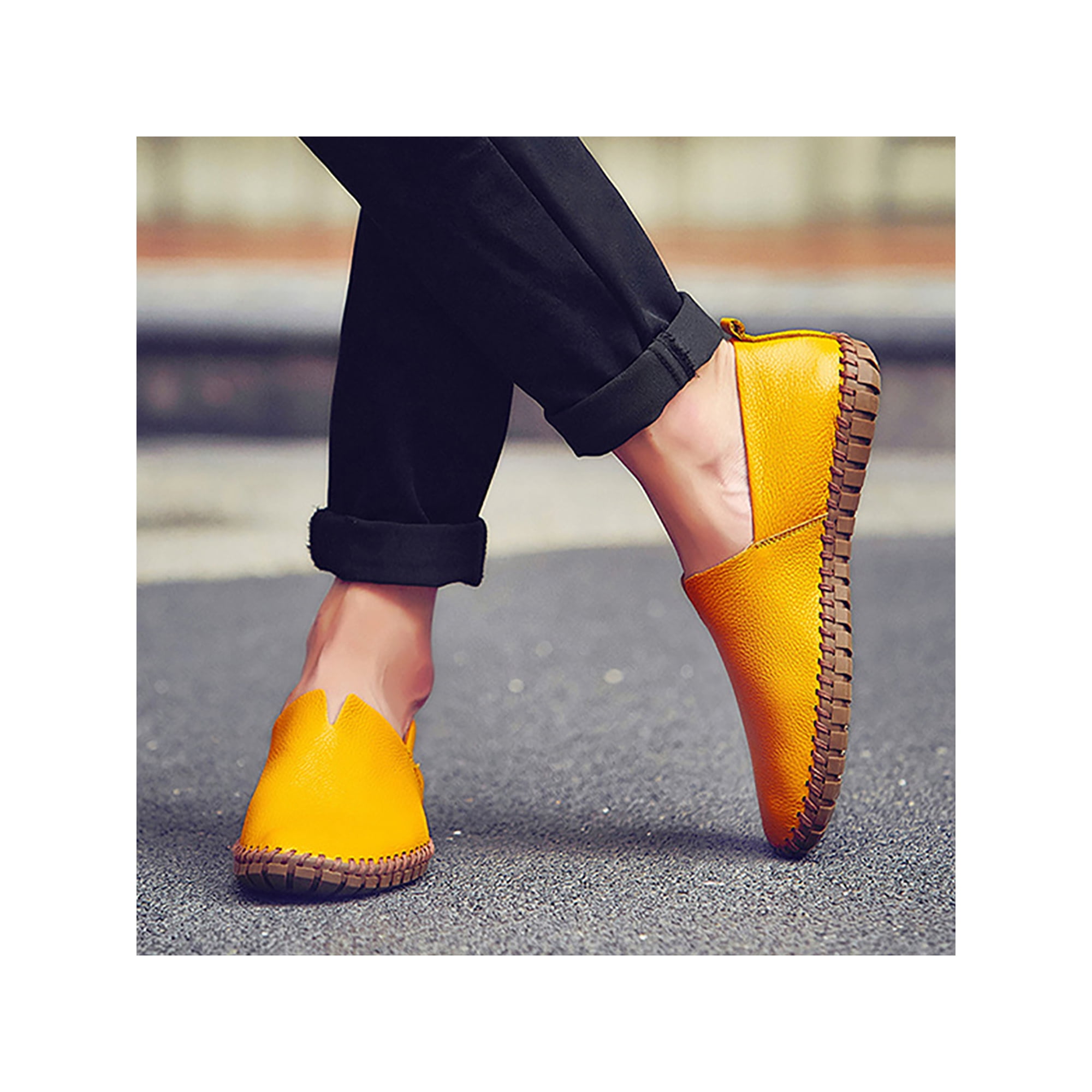 Click here for Luxur Men Flats Closed Toe Shoes Pure Color Loafer... prices