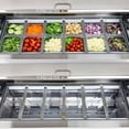 48 in. Two-Door Stainless Steel Refrigerated Sandwich Prep Table, 12 Cu ...