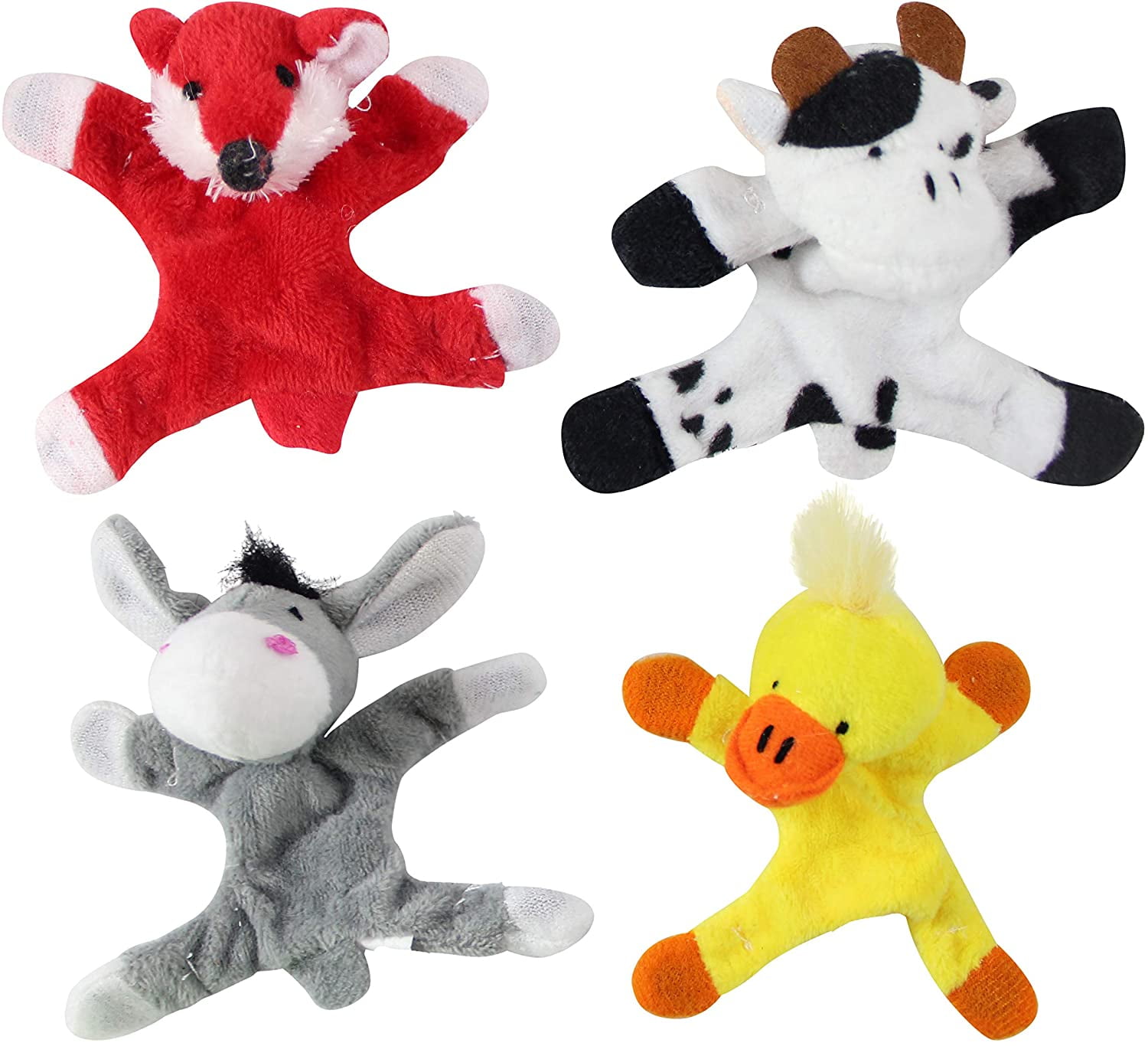 4 Farm Animals - Cute Plush Animal Magnets - Locker Critters - Fridge ...