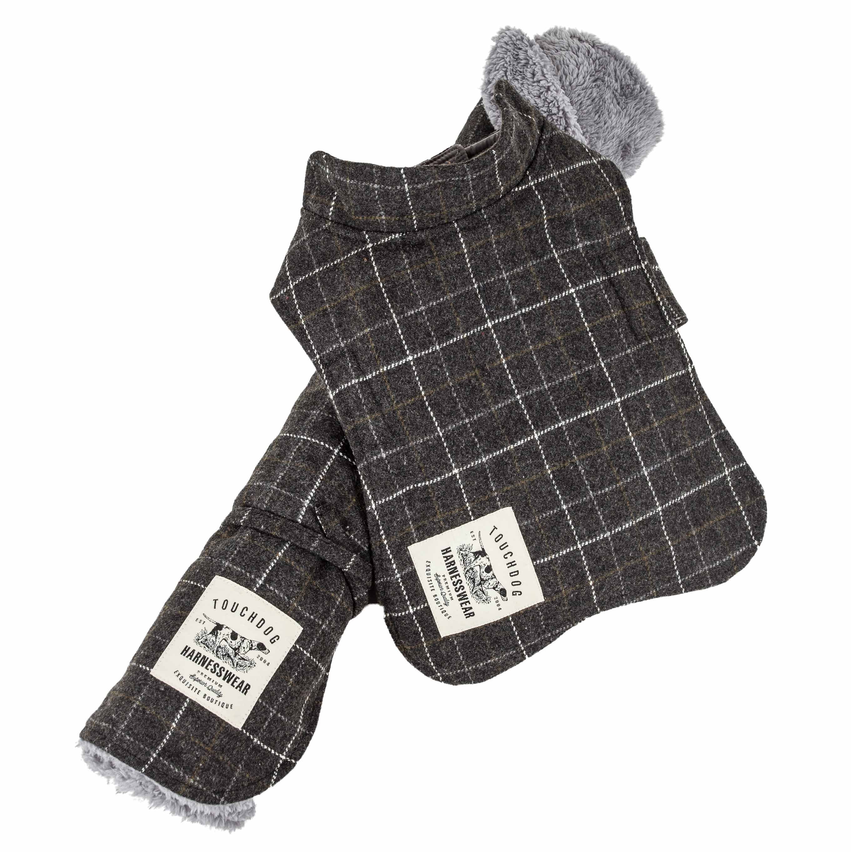Touchdog ® 2-In-1 Windowpane Plaided Dog Jacket With Matching ...
