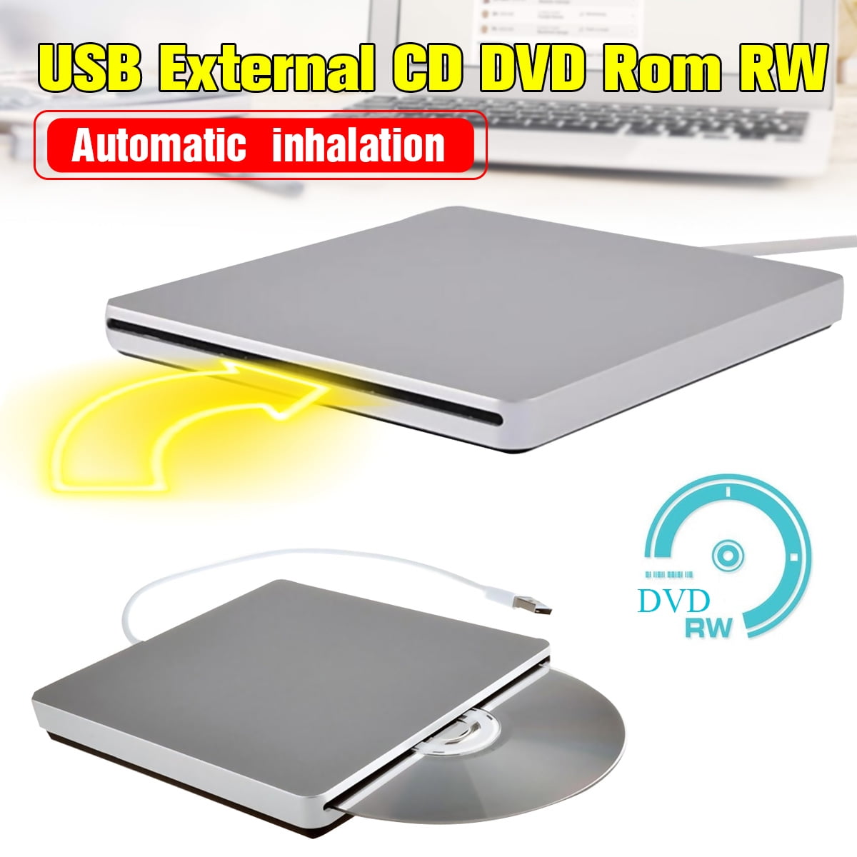 Slim USB External CD Dirver Player DVD Writer Portable RW ROM Burner ...
