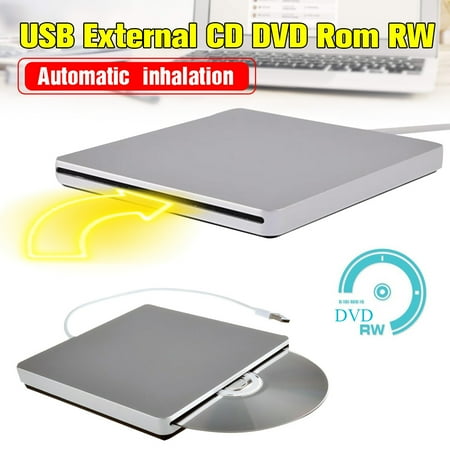 Slim USB External CD Dirver Player DVD Writer Portable RW ROM Burner ...