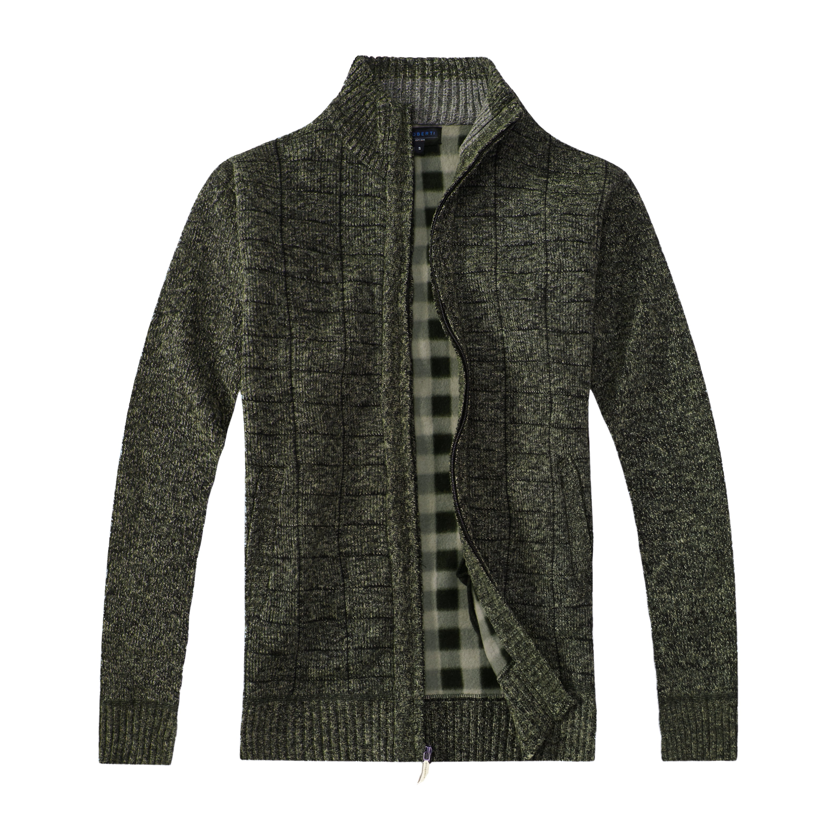 Gioberti Men's Knitted Regular Fit Full Zip Cardigan Sweater with Soft ...