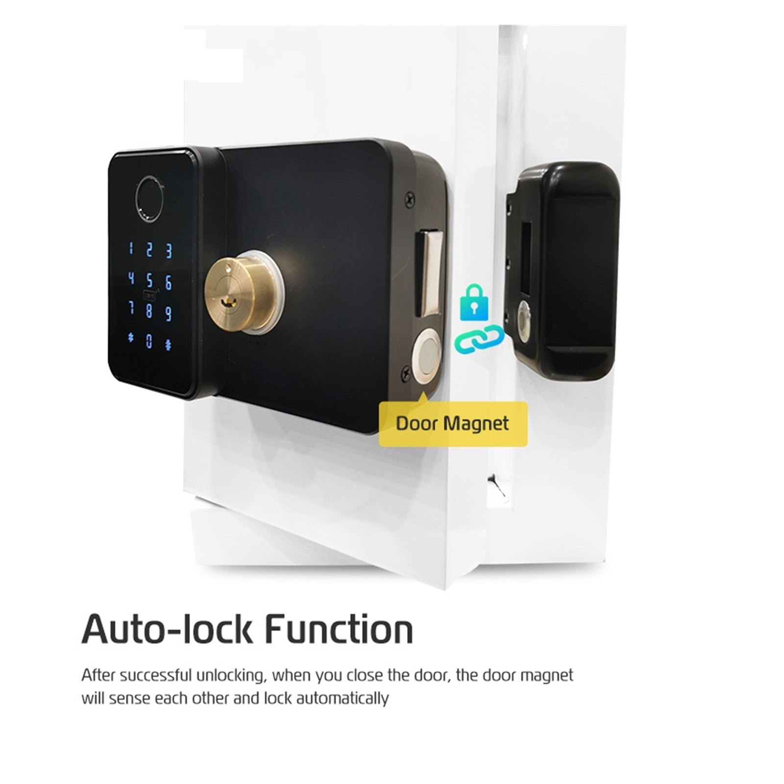 Keyless Entry Gate Lock Double Sided Smart Lock For Gates ...