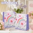 2 Pack Simple Kraft Paper Gift Bags, Portable Handheld Present Totes ...