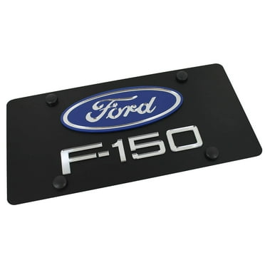 Ford Mustang Logo On Mini License Plate (Black on Chrome) - Walmart.com