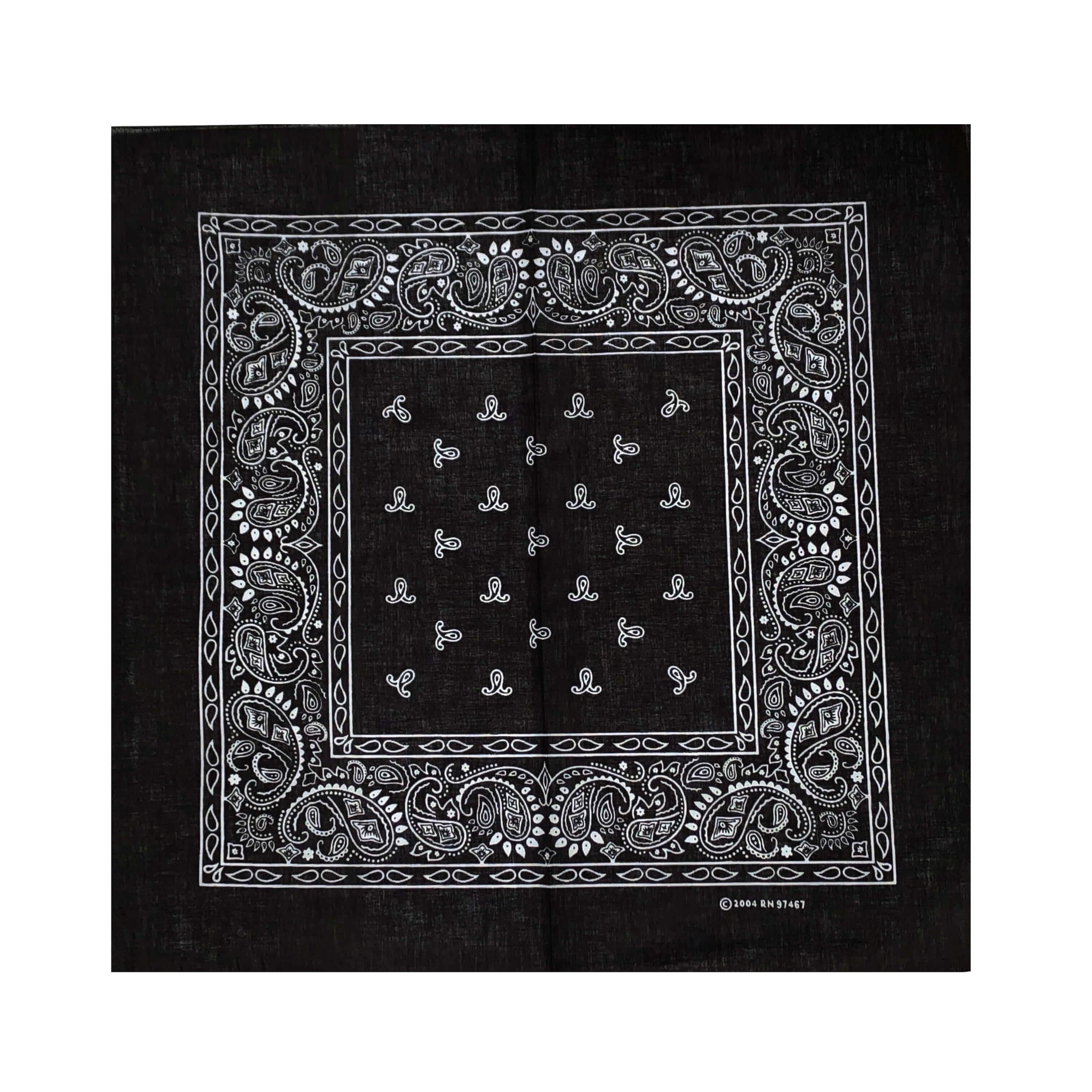 Unisex 100% Cotton Multi-Purpose Bandana Head Wrap Multi-Packs, Black ...