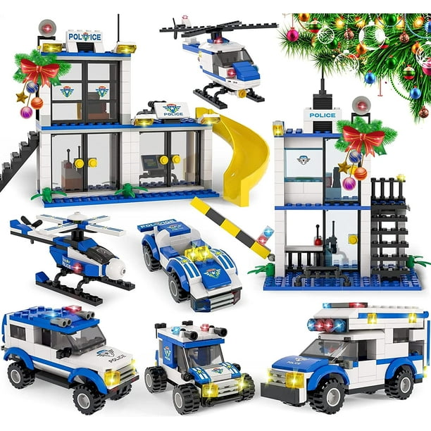 City Police Station Building Blocks Set with Cop Cars, Helicopter, Best ...