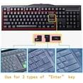 2 Pack Clear Desktop Computer Keyboard Protection Skin Protector Cover ...