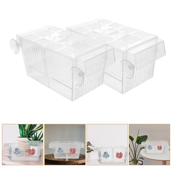 Anvazise Aquarium Fish Tank Guppy Double Breeding Breeder Rearing Trap ...