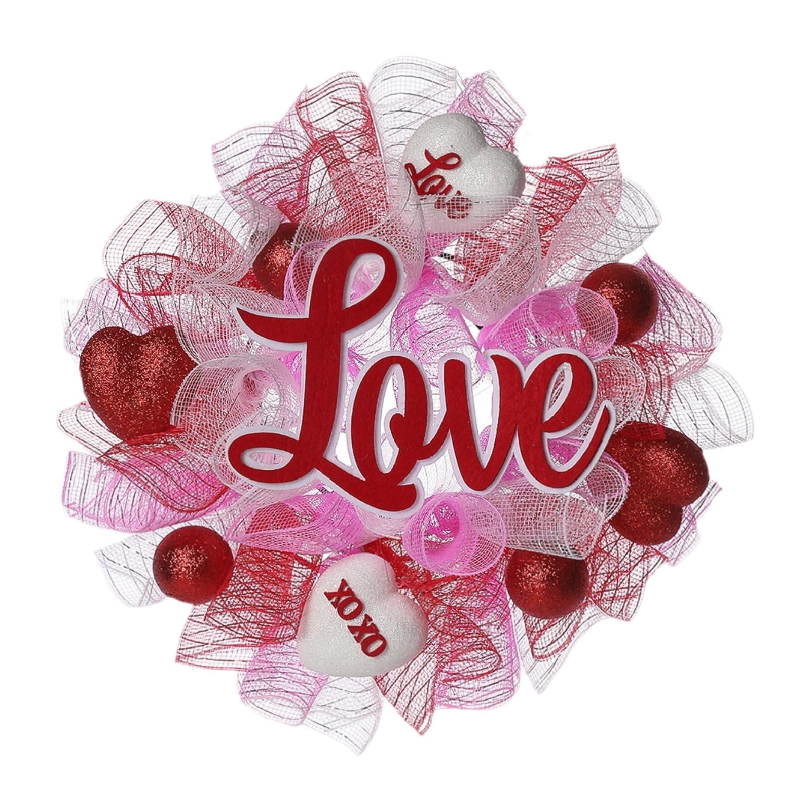 Corona de San Valentín Decoración de San Valentín Decoración creativa ...