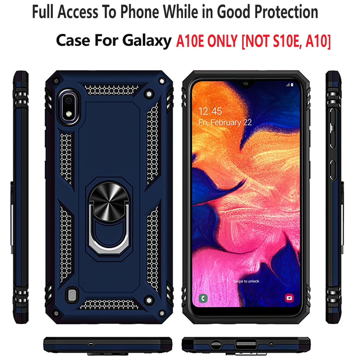 Samsung Galaxy A10E Case, STARSHOP Drop Protection Ring Kickstand Cover ...
