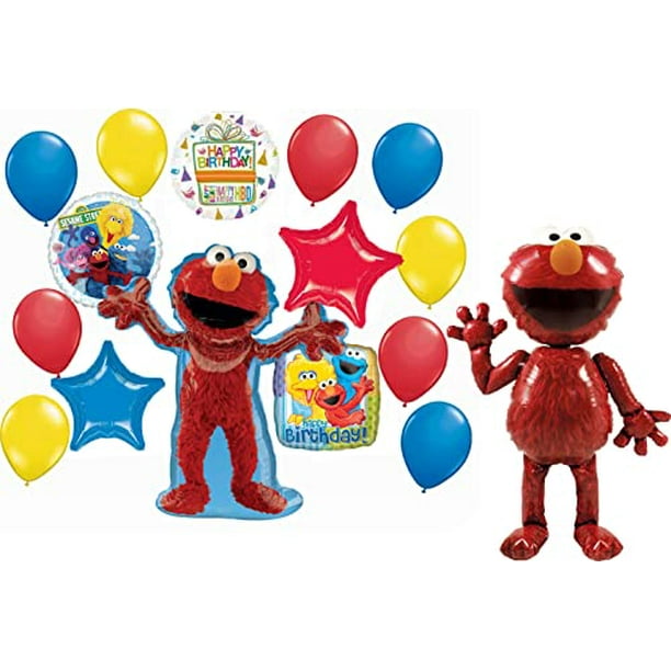 Elmo and Friends Birthday Party Supplies Balloon Bouquet Decorations ...