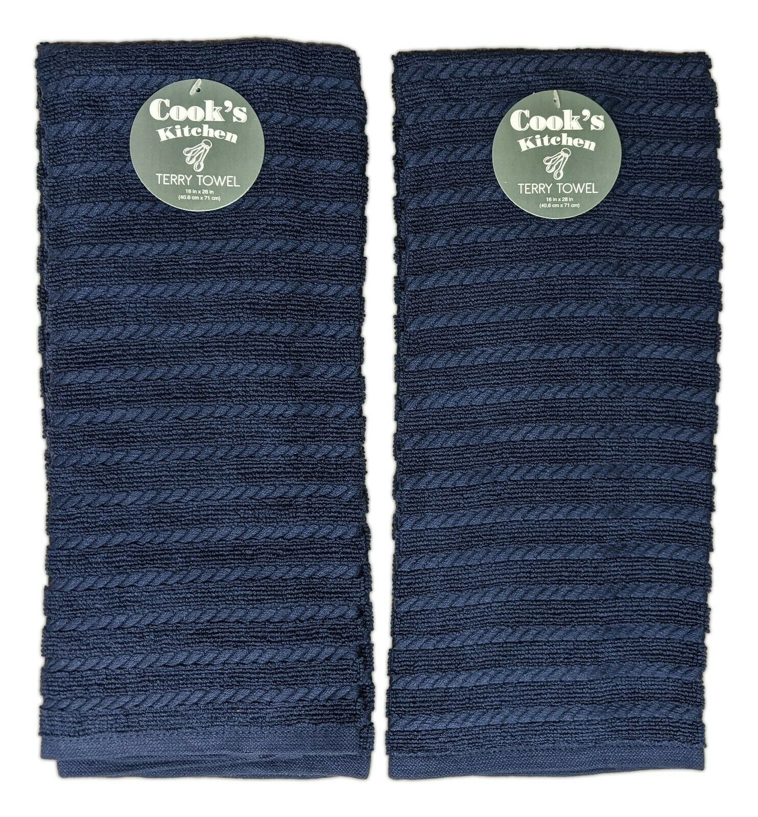 Set of 2 COBALT Blue Textured Terry Kitchen Towels by Kay Dee Designs ...