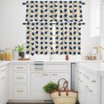 3 Piece Kitchen Curtains and Valances Set Blue Graduation Cap Tassels ...