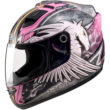 Full Face Modular Motorcycle Helmet, Personality Cool Unicorn LED ...