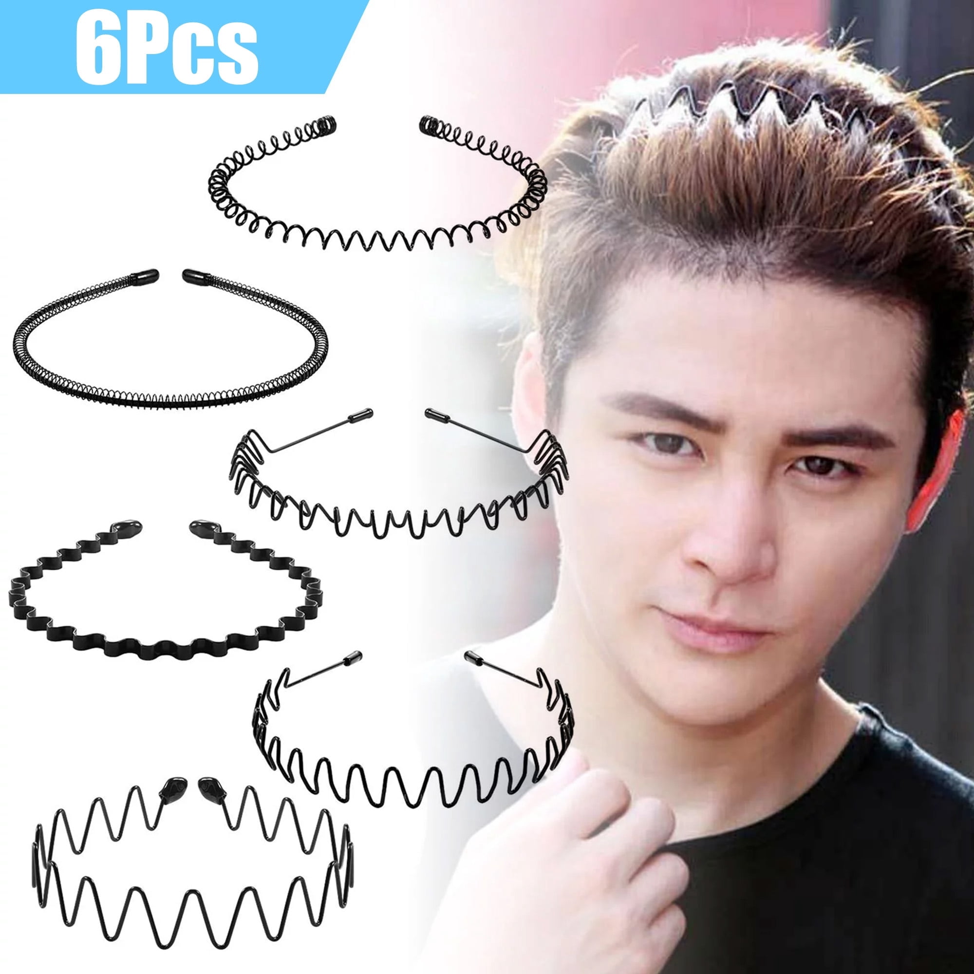 Click here for Addfst 6pcs Metal Hair Bands  Mens Wavy Spring Hea... prices
