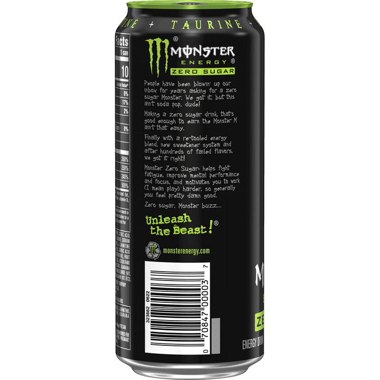 Monster Energy Drink Ingredients Label at Geri Hodge blog