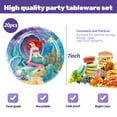 Little Mermaid Party Decorations, 61Pcs Dinnerware Set for 20, Includes ...