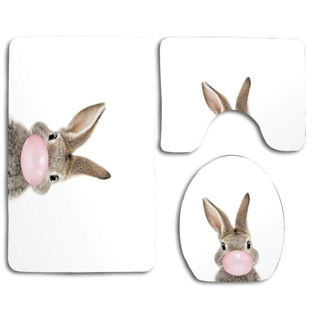 Click here for Erehome Bubble Gum Bunny 3 Piece Bathroom Rugs Set... prices