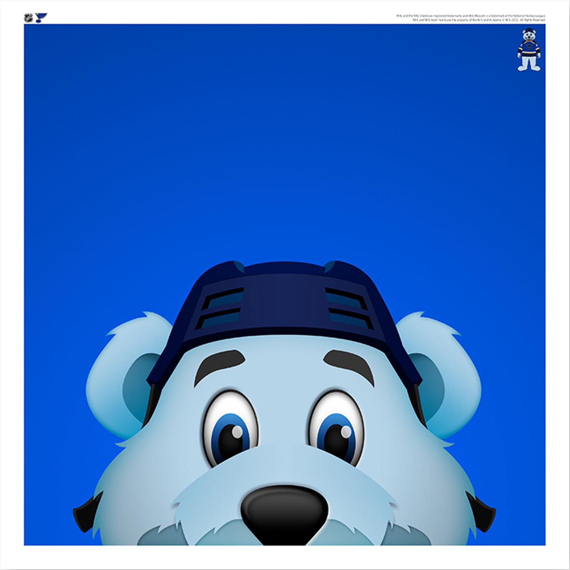 Louie St. Louis Blues 12'' x 12'' Minimalist Mascot Poster Print ...