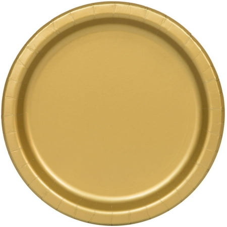 Paper Plates, 9 in, Gold, 20ct - Walmart.com - Walmart.com