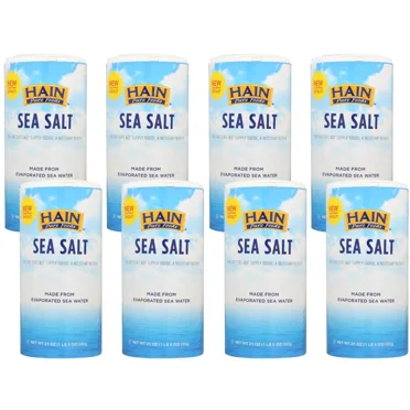 (8 Pack) Hain Pure Foods Iodized Sea Salt, 21 Oz - Walmart.com