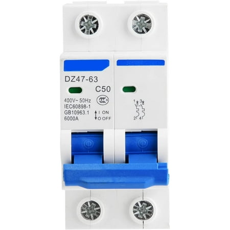 Lepai 2P Miniature Circuit Breaker, DZ47-63 Current Circuit Breaker Leakage Protection Air ...