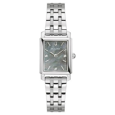 Bulova Women's Marine Star Diamonds Blue Mother of Pearl Watch 96R215 ...