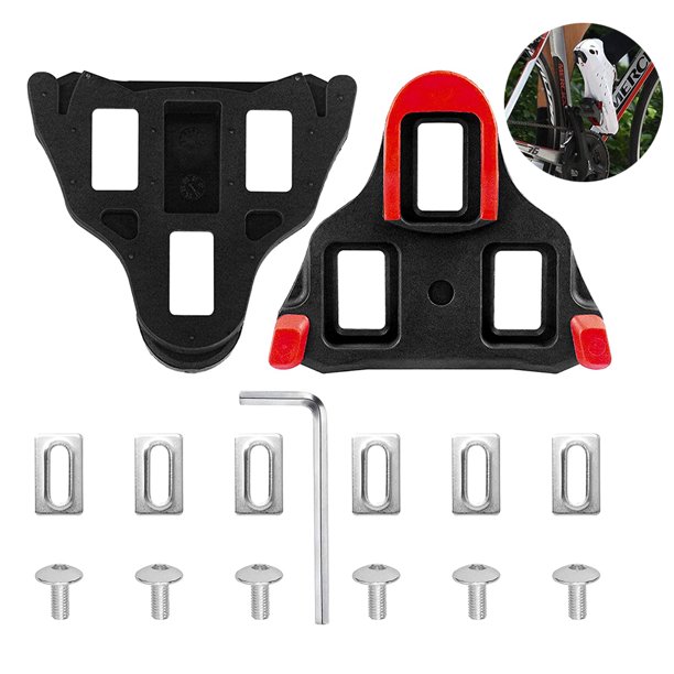 Bike Cleats Compatible - 6 Degree Float Cleat Set for Indoor Cycling ...