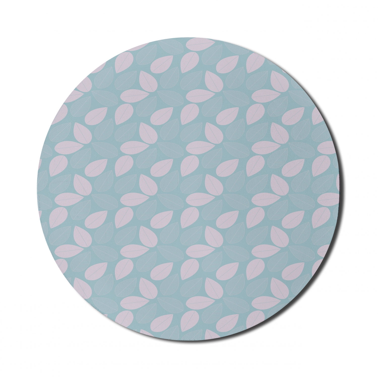 Pastel Mouse Pad for Computers, Design of Big Striped Leaf Silhouettes ...