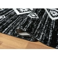 HR Ultra-Soft Shaggy Area Rug with Southwestern Diamond Pattern Black ...