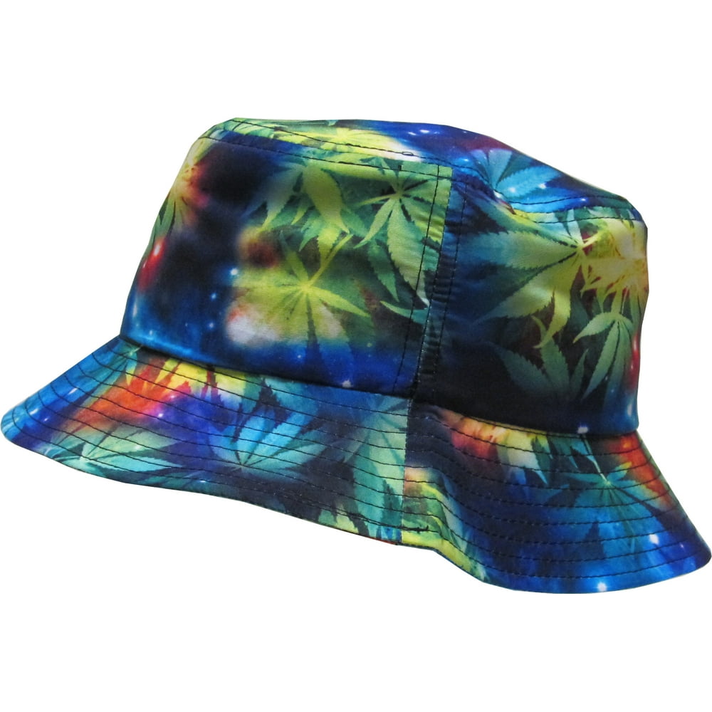 KBETHOS - Weed Leaf Marijuana Galaxy Bucket Hat Fashion Space Print ...