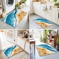 Coastal Ocean Starfish Shell Conch Rectangle Rug 2'x3' Sea Waves Marine ...
