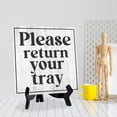 Please Return Your Tray 5"x 5" Square Table Sign With Acrylic Easel ...