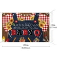 BBQ Theme Party Backdrop Rustic Wooden Board White and Red Lattice ...