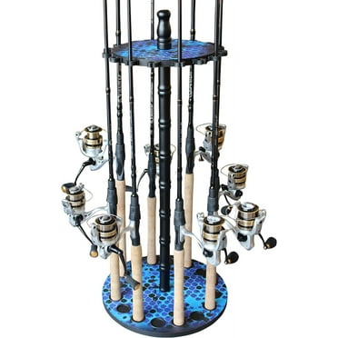 Piranha FD011 Overhead and Wall Mount Fishing Rod Rack, Holds 11 Rods ...