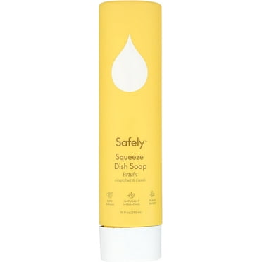 Safely Dish Soap, Handwashing and Dishwasher-Approved, Bright Scent, 16 ...