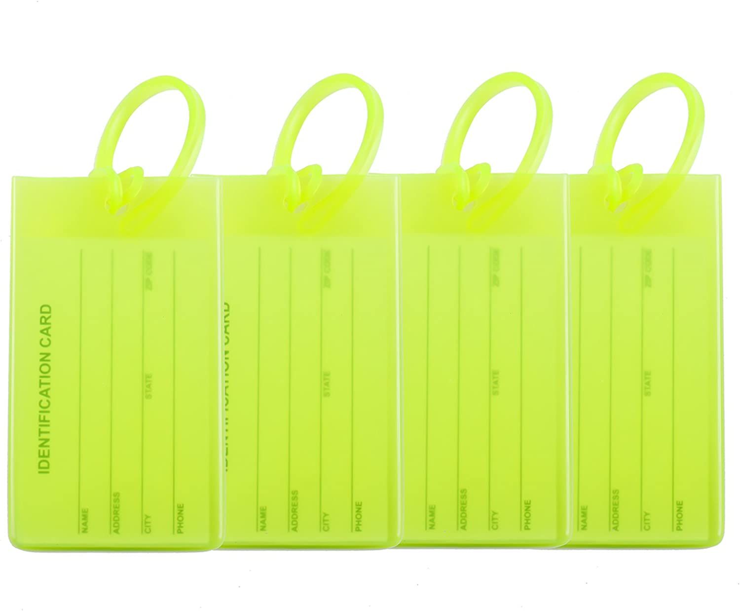 Colorful Flexible Travel Luggage Tags for Baggage Bags/Suitcases - Name ...