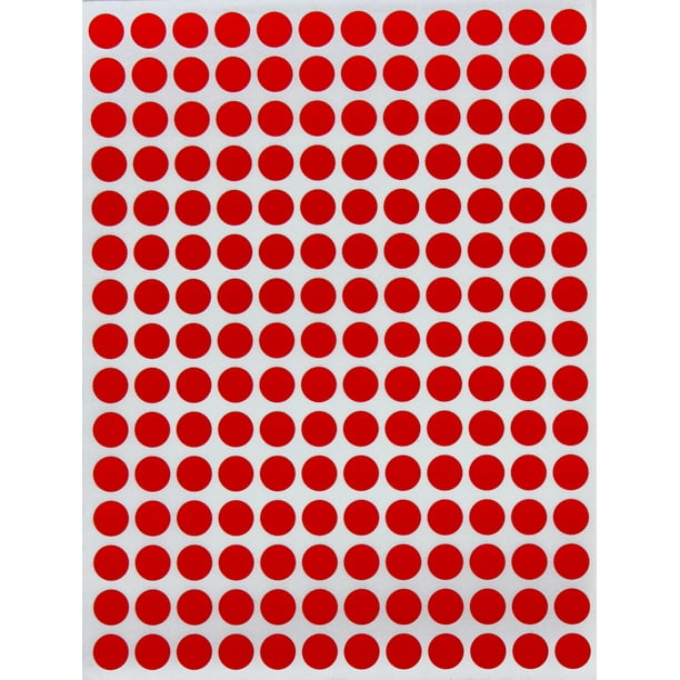 Red Dot Sticker ¼” inch 8mm Colored labels, 2700 Pack by Royal Green ...