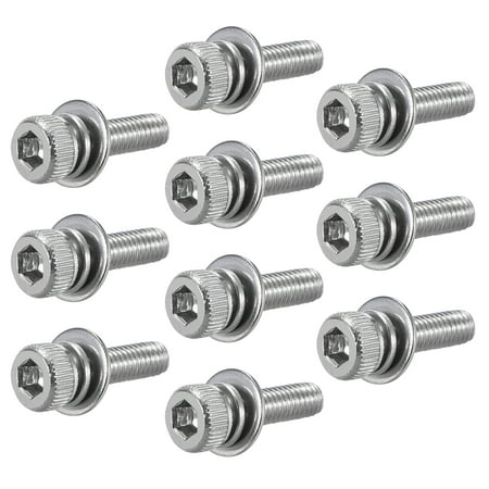 M3 x 12mm Stainless Steel Hex Socket Head Cap Screws Bolts Combine ...