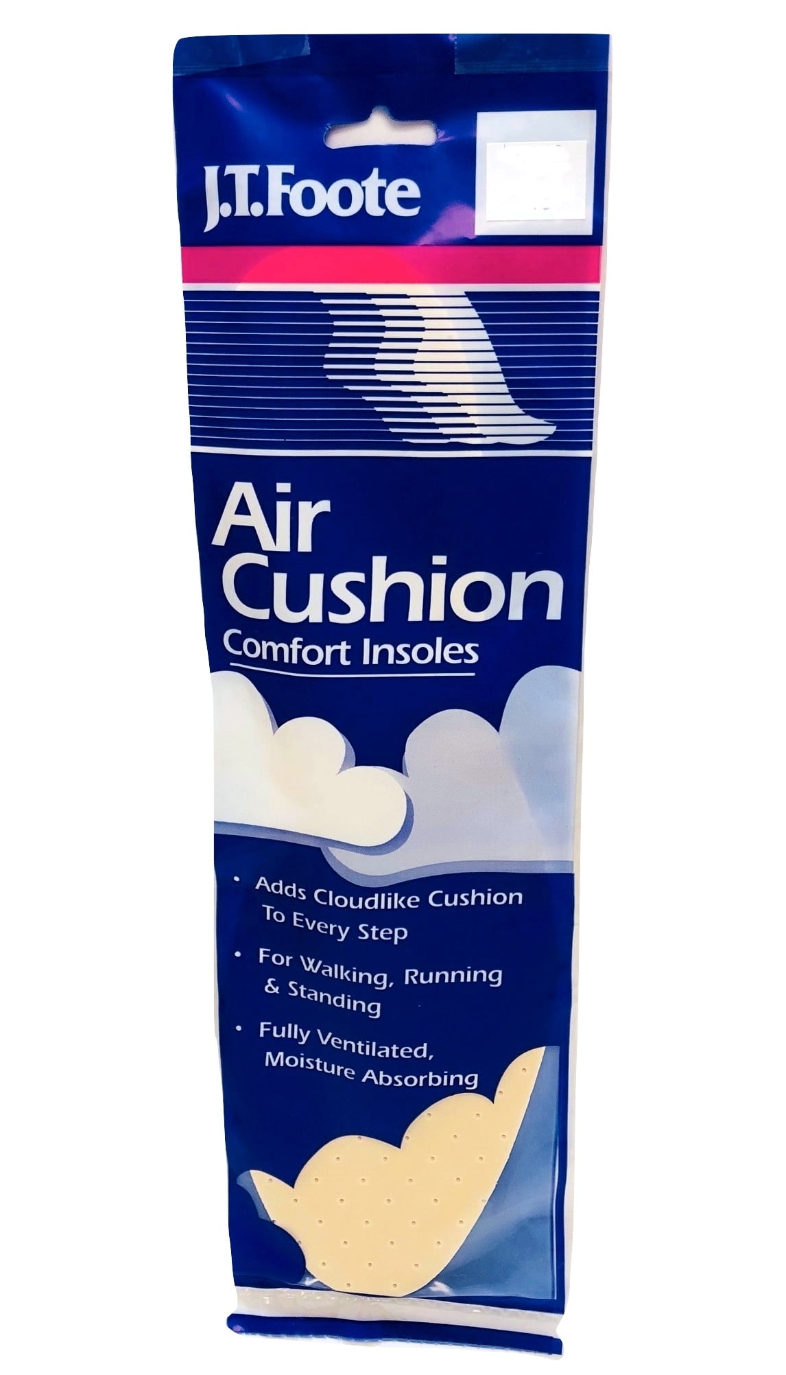 JT Foote Air Cushion Comfort Insoles, Womens size 8 - Walmart.com