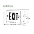 Hubbell DualLite SESRB Die Cast Aluminum LED Exit Sign, Black with Red ...