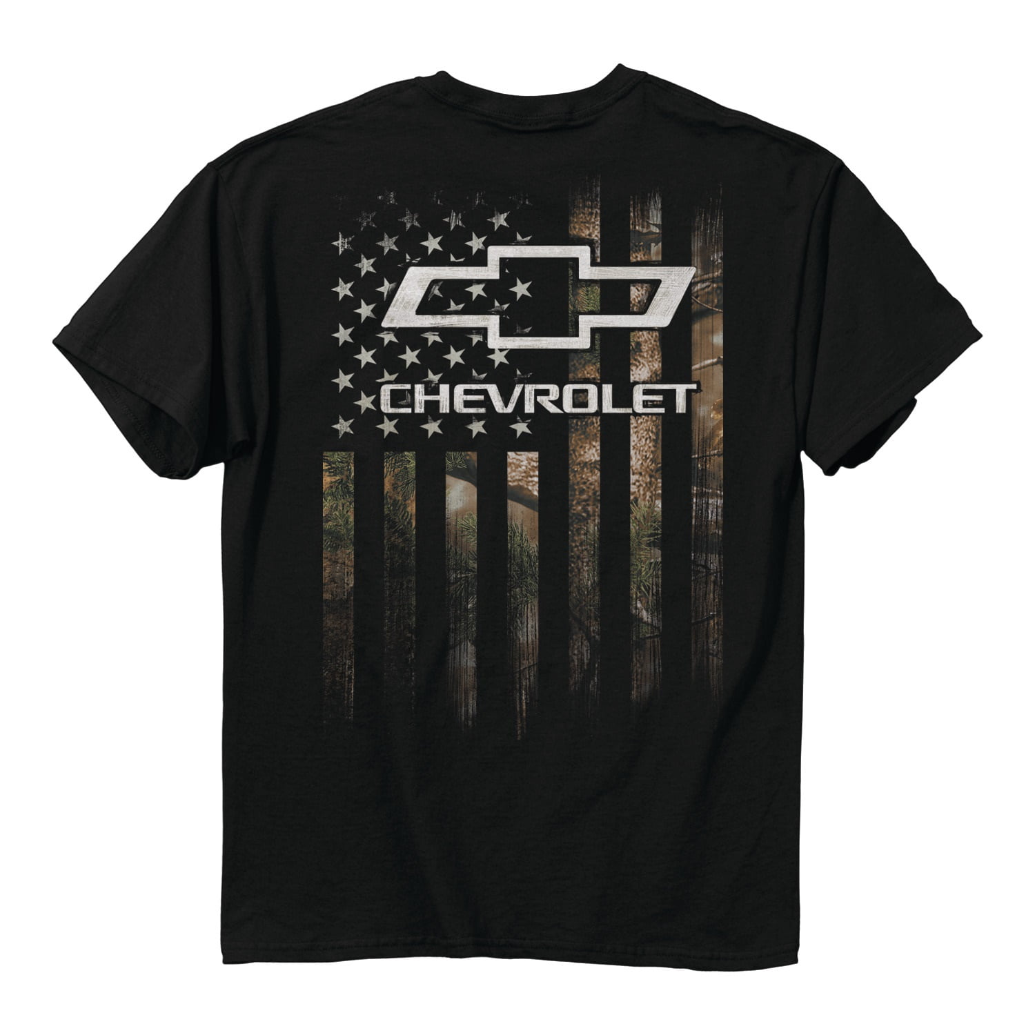 GMC-CHEVY CAMO ACCENT FLAG Large Cotton Chevrolet T-shirt Black Adult ...