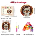Beginner Friendly DIY Latch Hook Rug Kit,Two Penguins 50x50cm All-in ...