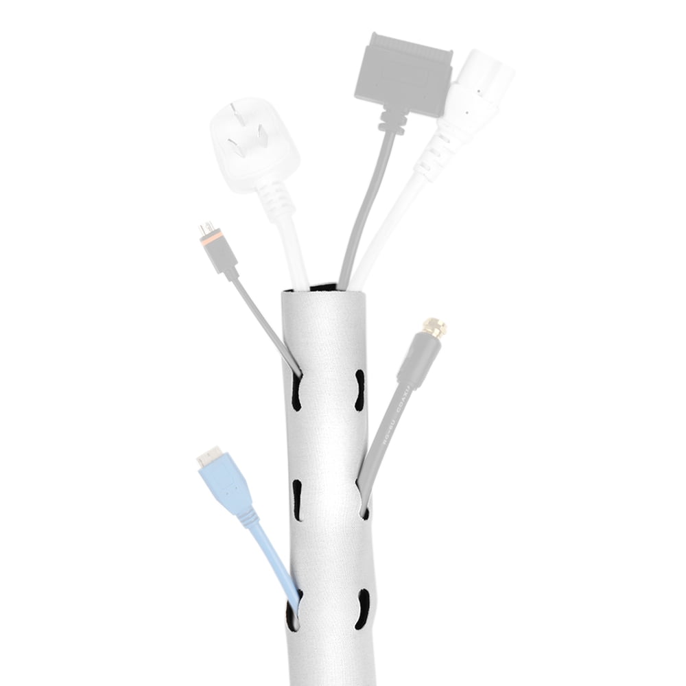 Cable Management Sleeve Cord Organizer Wire Wrap - Neoprene Flexible ...