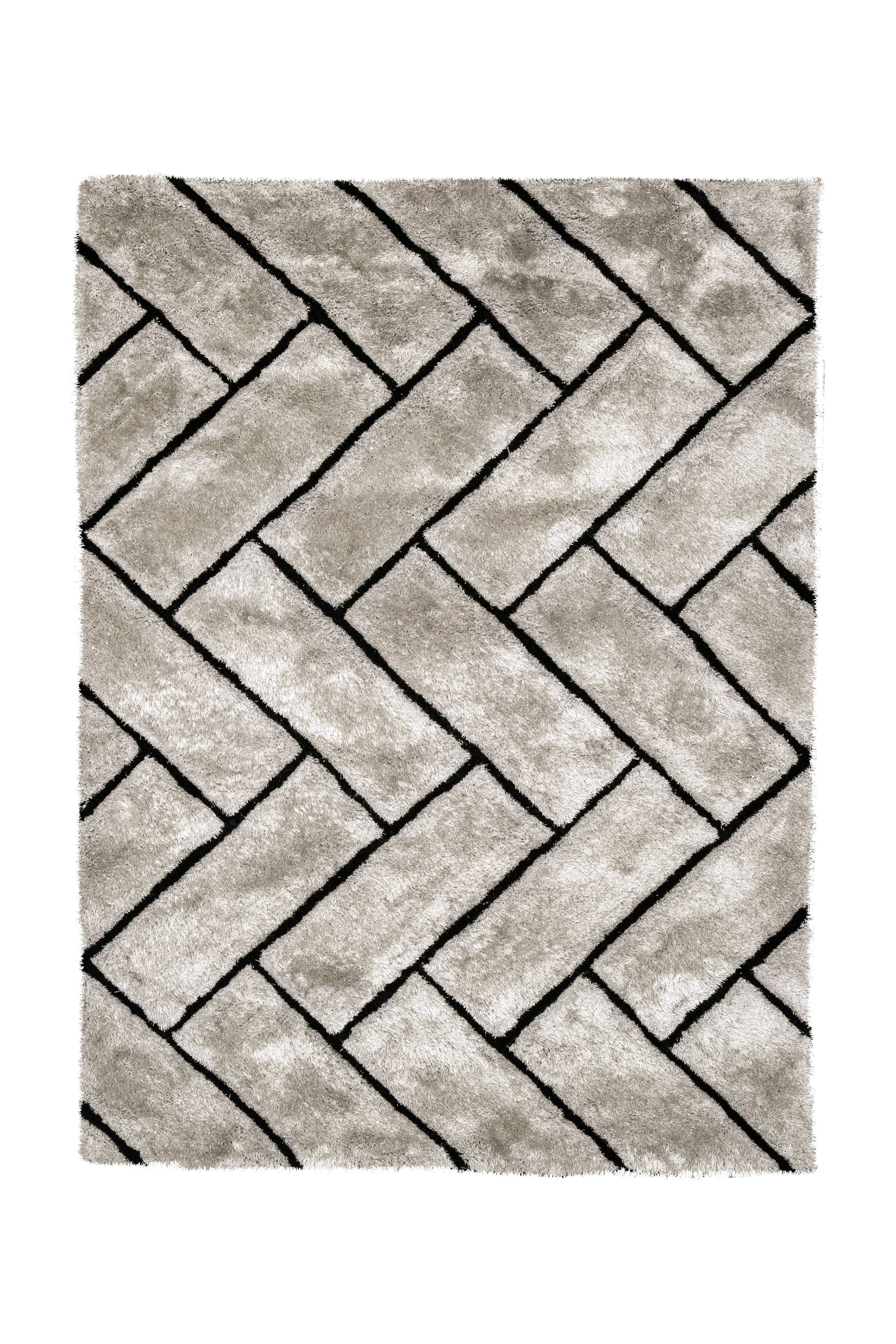Furniture of America Delena 3D 5 x 7 Gray Herringbone Rug - Walmart.com