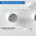 Mainstays 20" Contemporary 3-Light White Round Back Linear Track ...