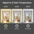 32"x 24" LED Bathroom Mirror with Lights, Dimmable, Double Backlit ...